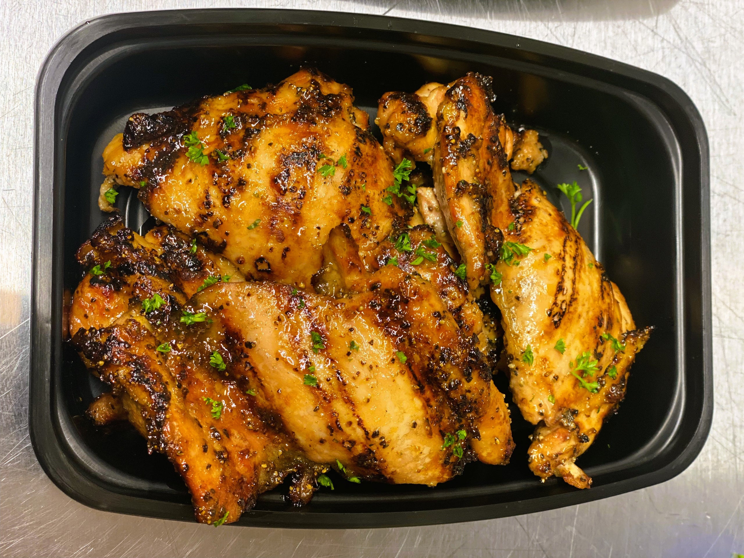 Brown Sugar Bourbon Chicken Thighs Bushs Catering